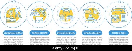 Archeology methods vector infographic template. Treasure hunt ...