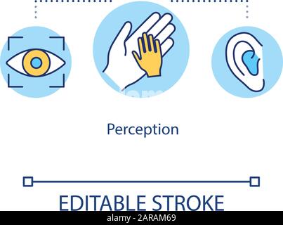 Perception concept icon. Cognitive processes idea thin line ...