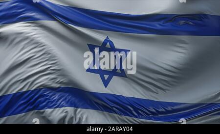 Israel Flag Waving Vector Illustration on White Background. Israel ...