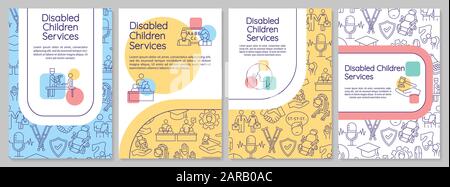 Disabled children services brochure template. Programs for handicapped ...