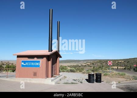 Highway rest stop in the U.S. Public restrooms Stock Photo - Alamy