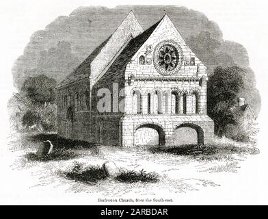 The Church of St Nicholas, Barfrestone Kent, a 12th Century Norman ...