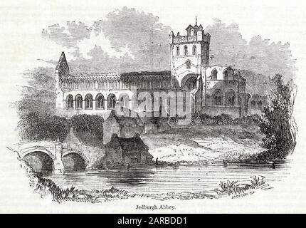 Jedburgh Abbey 12th century Scottish Border founded by King David 1st ...