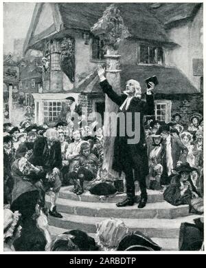 John Wesley, 18th century English non-conformist preacher, 1832. Artist ...