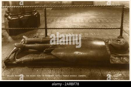 William Marshal, 1st Earl of Pembroke effigy in Romanesque Temple ...