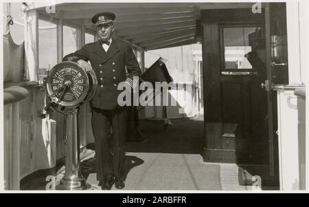 Engine room telegraph on board the steam powered tugboat SS Master ...