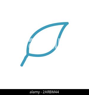 Leaf icon line design template Stock Photo - Alamy