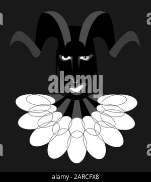 Mad Devil Character. Cartoon illustration of a mean red devil character ...