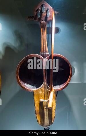 A kobyz string instrument in the Museum of Kazakh Musical Instruments ...