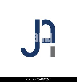 letter JA Logo Design Vector Template. Initial Linked Letter Design JA ...