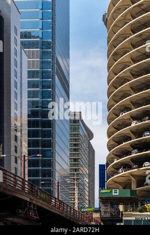 Marina City Corncob towers, Chicago, Illinois, USA Stock Photo - Alamy