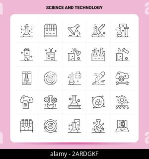 Chemical science linear icons set. Reactivity, Molecules, Elements ...