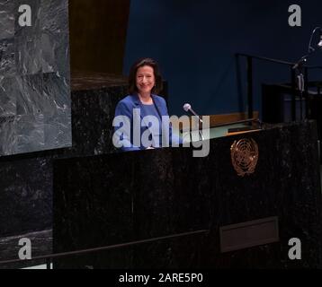 Under Secretary-General Melissa Fleming speaks during The Yad Vashem ...