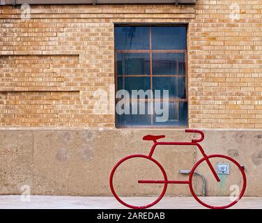 bicycle shaped cycle rack Stock Photo - Alamy