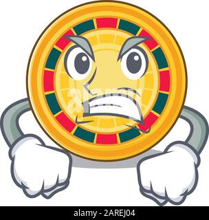 Funny roulette cartoon character design style with board Stock Vector ...