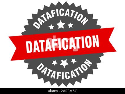 datafication sign. datafication circular band label. round datafication ...