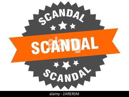 scandal sign. scandal circular band label. round scandal sticker Stock ...