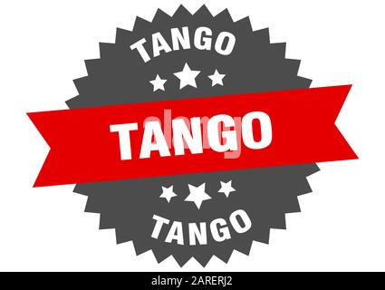 tango sign. tango circular band label. round tango sticker Stock Vector ...
