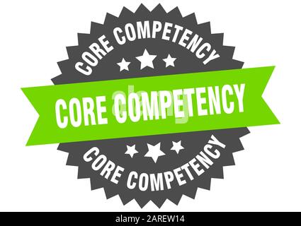 competency sign. competency green-black circular band label Stock ...