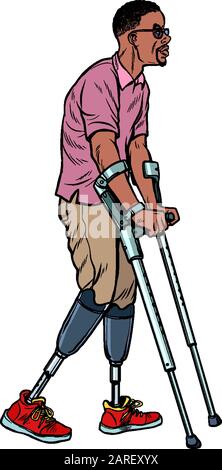 legless african man disabled veteran in a wheelchair Stock Vector Image ...