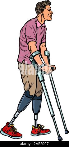 disabled people with physical injury rehabilitation Stock Vector Image ...
