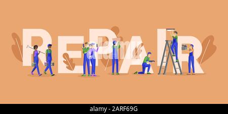 service toolbox repair cartoon vector illustration Stock Vector Image ...