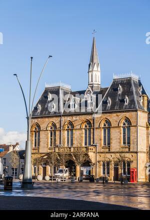 The town hall in Bishop Auckland, Co. Durham, England, UK Stock Photo ...