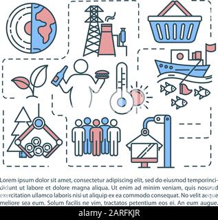 Overconsumption brochure template. Environmental damage. Flyer, booklet ...