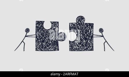 Two Worker Puzzles Stock Photo - Alamy
