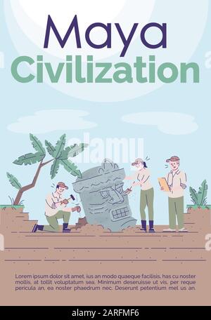 Ancient civilization brochure template. Flyer, booklet, leaflet concept ...