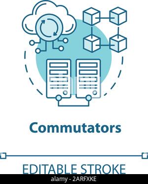 Commutators concept icon. Smart house idea thin line illustration ...
