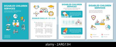 Inclusion brochure template. Disabled aid. Socialization, education ...