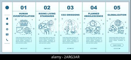 Overconsumption vector infographic template. Ecological issue ...