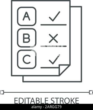 Written test icon. Outline written test vector icon color flat isolated ...