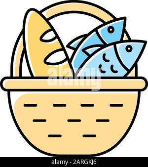 Holy week fish food icon cartoon vector. Bible sacrament. Chalice ...