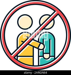 Avoid contact with sick person concept. Epidemic health safety icon ...