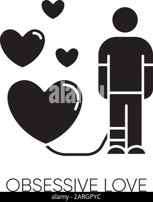 Obsessive love icon. Possessive relationship. Attachment to lover ...