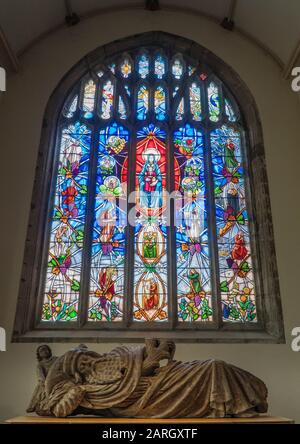 15th century carving of JESSE father of King David at St Marys Priory ...