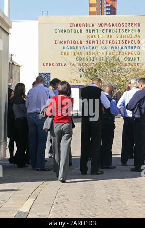 Sign outside the Constitutional Court, Braamfontein, Johannesburg ...