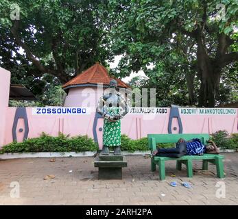 Royal Python Temple (Temple des pythons) in Ouidah, Benin, Africa Stock ...