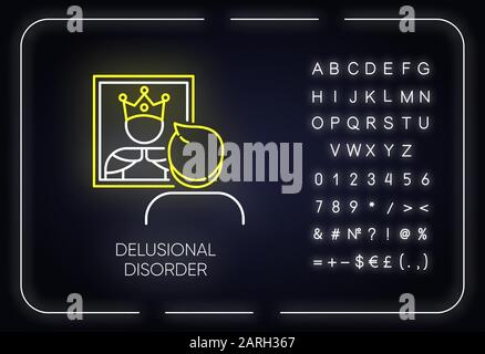 Delusional disorder icon. Man in mirror reflection. Bizzare and false ...