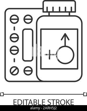 Hormone therapy concept icon. Medical treatment idea thin line ...