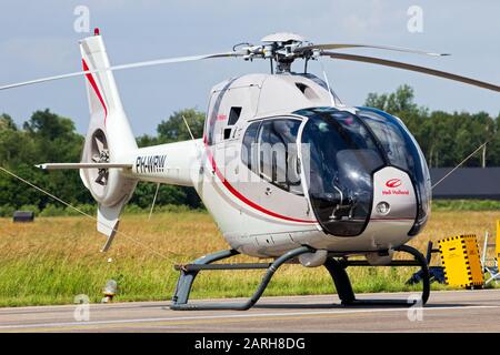 VOLKEL, NETHERLANDS - JUN 14, 2013: Dutch Airbus-Eurocopter EC-135 ...
