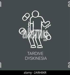 Tardive dyskinesia icon. Tremor from medication. Movement problem from ...