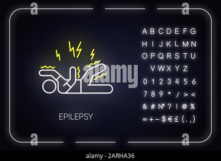 Epilepsy color icon. Convulsive seizure. Shaking and tremor. Movement ...