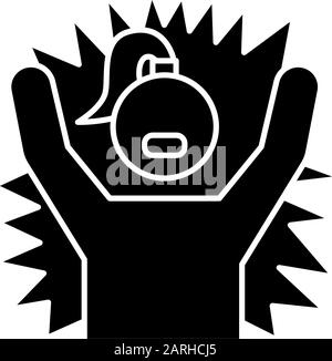 Emotional outburst icon. Outrage and tantrum. Aggressive person. Angry ...