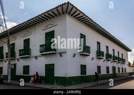 Central square of Madrid, Cundinamarca, Colombia, Jan 27, 2020 Stock ...
