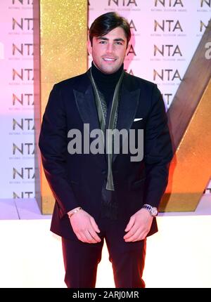 Jack Fincham attends the National Television Awards at The O2 in London ...
