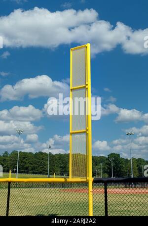 Foul pole at a baseball field Stock Photo - Alamy