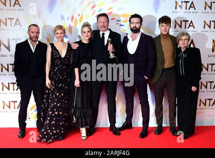 Anthony Byrne and Emmett J. Scanlan attend the MobLand Global Premiere ...